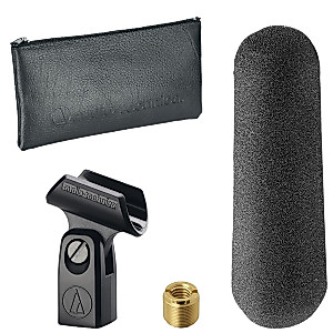 Audio-Technica AT875R Line/Gradient Shotgun Condenser Microphone 9.5 x 5 x 2.75 inches