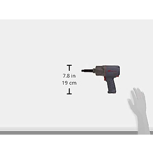 Ingersoll Rand 22235QTiMAX-2 1/2” Drive Air Impact Wrench with 2" Extended Anvil and Quiet Technology, 1,300 ft/lbs Powerful Torque Output, Lightweight, Titanium Hammer Case, Gray