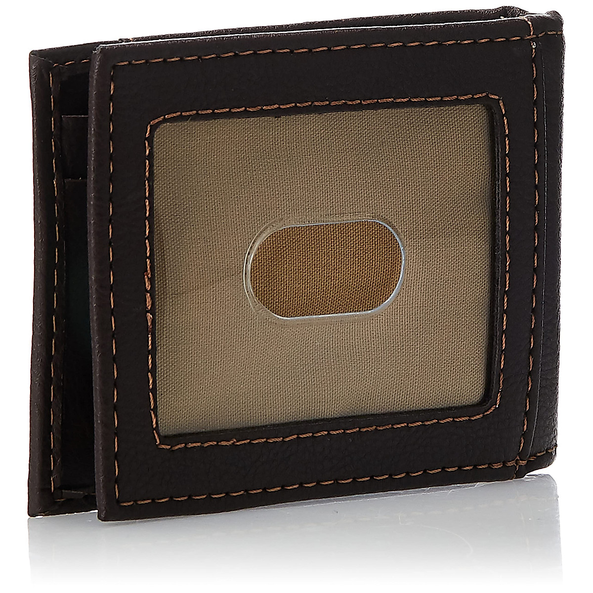 Columbia Men's Leather Front Pocket Wallet Card Holder for Travel