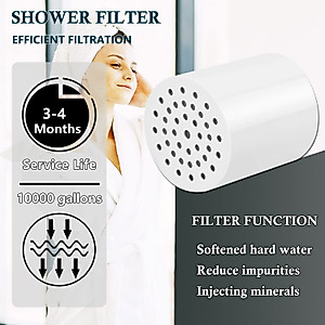 Slirceods sf100 Multi-Stage Shower Filter Replacement for NIROKET For aqua bliss® shower filter cartridge sf100 for shower filter replacement of Similar Design 15 and 20 stages (4-Pack)