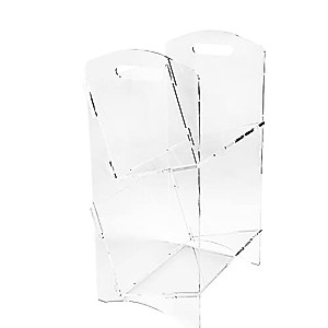 Mouchoi Acrylic Bookcase, Corner Bookshelf, Acrylic Tabletop Display Shelf, Modern Clear Display Stand, Sturdy Storage Shelf, 2 Tier