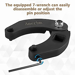 Amerbm Adjustable Gland Nut Wrench 1266& 7463 Universal Hydraulic Cylinder Spanner Wrench on Most Farm and Construction Equipment 2pcs