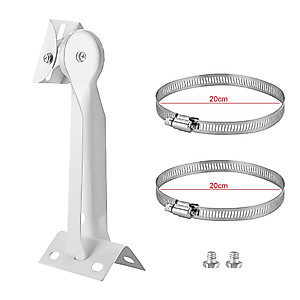 wsdcam CCTV Security Camera Universal Mounting Bracket for Corner Wall & Utility Pole, 90° Rotation Adjustable Indoor Outdoor Monitor Camera Mount with 2 Loops for Dome Camera/IP Camera/CCTV Camera