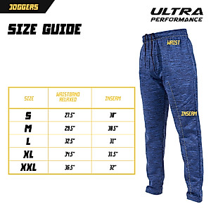 Ultra Performance 3 Pack Mens Open Bottom Sweatpants with Pockets, Casual Sweatpants for Men