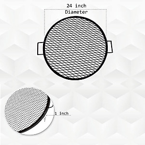 SIMOND STORE 24" Round Cooking Grate X Marks Heavy-Duty Steel Round Fire Pit Grill