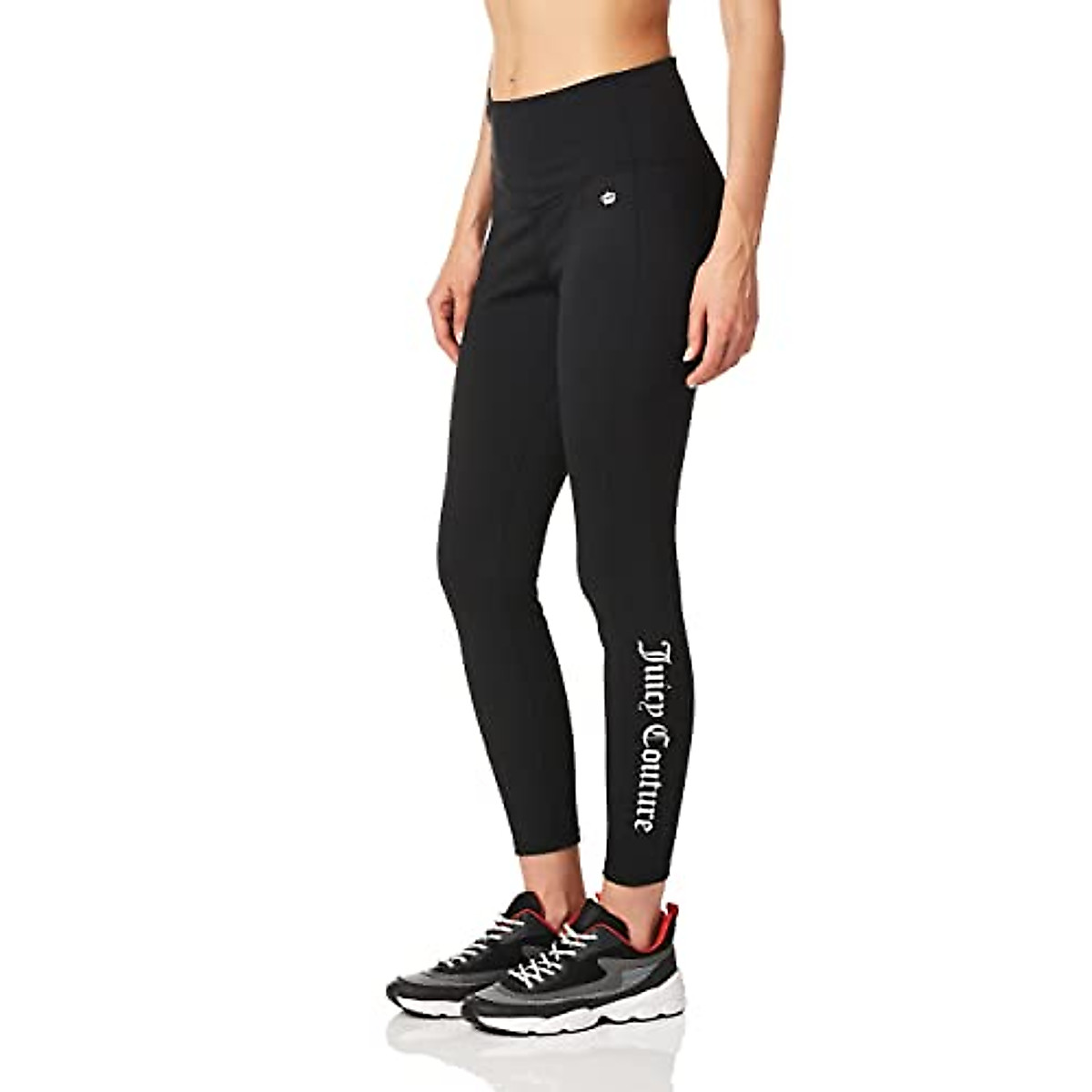 Juicy Couture Women's Logo Pro Legging, Juicy Black, X-Large