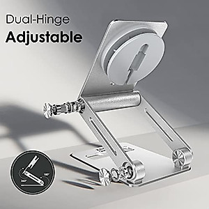 Minthouz Phone Stand for Mag-Safe Charger - Adjustable Aluminum Stand Cradle for iPhone 14/13/12 Pro/Max/Mini/Plus [ The Charger for Mag-Safe is Not Included ]