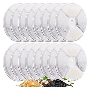 MyfatBOSS Cat Water Fountain Filter, 16 Pack Pet Fountain Filters, Pet Fountain Filter Replacement, Cat Water Filter Replacement for Pet Water Fountain