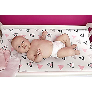 Jersey Knit Ultra Soft Change Pad Cover Set-Cradle Sheet Change Table Sheets for Girls,Fit 32"/34"x 16" Pad, Comfortable Cozy 2 Pack, Unicorn Pink