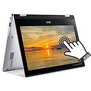 Acer Newest Spin 311 11.6" HD IPS Touchscreen Chromebook Laptop, Octa-Core MediaTek MT8183C, 4GB RAM, 64GB eMMC Storage, All Day Battery Life, WiFi, USB-A&C, Chrome OS, w/CUE Accessories