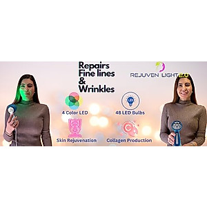 Fusion Skin Duo Red & Blue Light Therapy for Face Handheld LED Light Therapy Facial Massager Anti-Aging Wrinkle Reduction Device