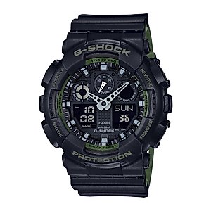 Casio GA-100L-1A G-Shock GA-100 Military Series Watch (Black / One Size)