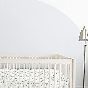 Makemake Organics Organic Crib Sheet GOTS Certified Organic Cotton Crib Sheet Fitted & Pillowcase Buttery Soft Breathable Natural Dyes Baby Toddler Bed Sheet Set (Astronaut Blue)