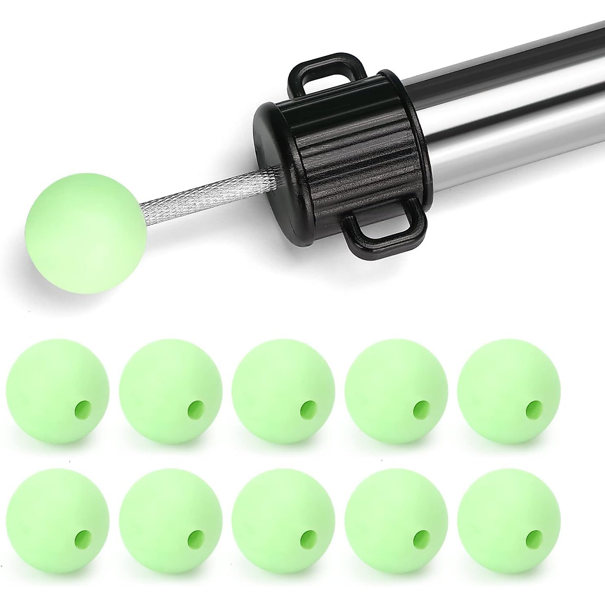 KOMCLUB Tent Poles Lightning Caps A Pack of 10 Tent Building Pole Connector Puncture Proof Ball for Camping Hiking Backpacking Tent to Prevent The Tarp Rope Off The TPR Rubber Caps Outdoor Use