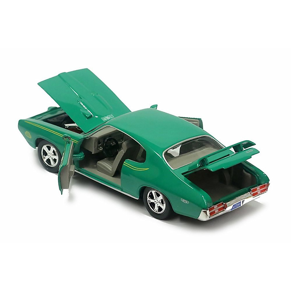 1969 Pontiac GTO Judge, Green - Motormax 73242 - 1/24 scale Diecast Model Toy Car