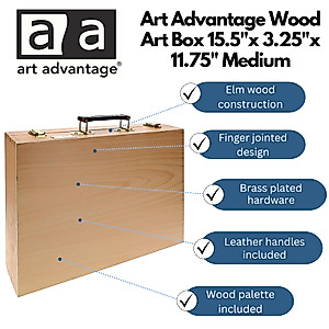 Art Advantage Wood Art Box 15.5x3.13x11.75 Medium
