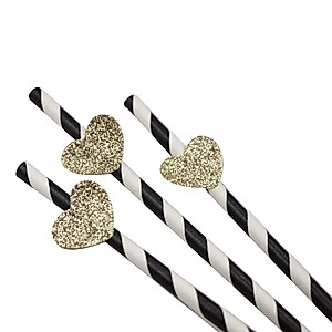 Mybbshower Gold Glitter Heart Stickers Engagement Party Wedding Invitation Decoration Envelope Seals Pack of 200