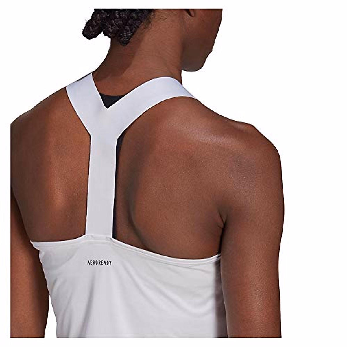 adidas womens Y-TANK White/Black Large