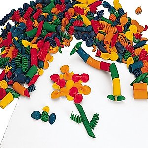 Constructive Playthings - ROY-211 1 lb. Multi-Colored Macaroni Shapes Collage Pieces in Various, Non-Toxic Colors for Grades Kindergarten - Grade 3