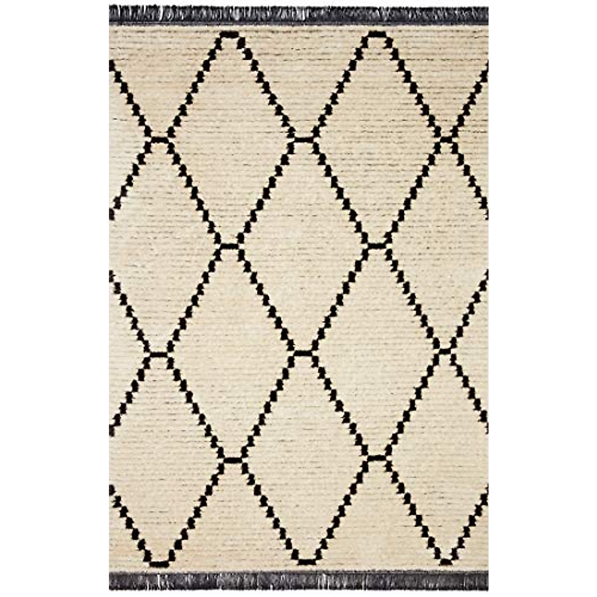 Chris Loves Julia x Loloi Alice Collection ALI-04 Cream / Charcoal 9'-2" x 13' Area Rug