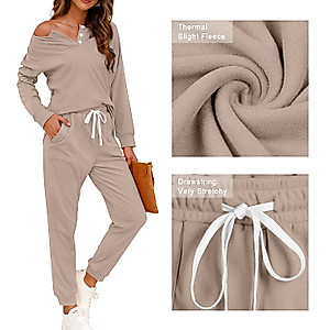 Cute Two Piece Outfits for Women, Pajama Pants for Women Beige S