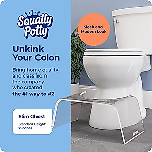 Squatty Potty Ghost Acrylic Toilet Stool, 7"