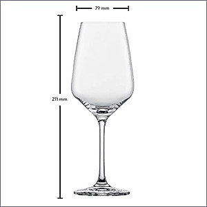 Schott Zwiesel 115670 Wine Glass, Clear, 12.8 fl oz (356 ml), TASTE White Wine, Pack of 6