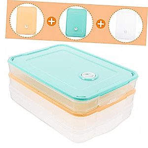 Abaodam 3pcs Boxes Dumpling Storage Box Dumplings Storage Box Pp