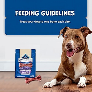 Blue Buffalo Dental Bones Large Natural Dental Chew Dog Treats Bag