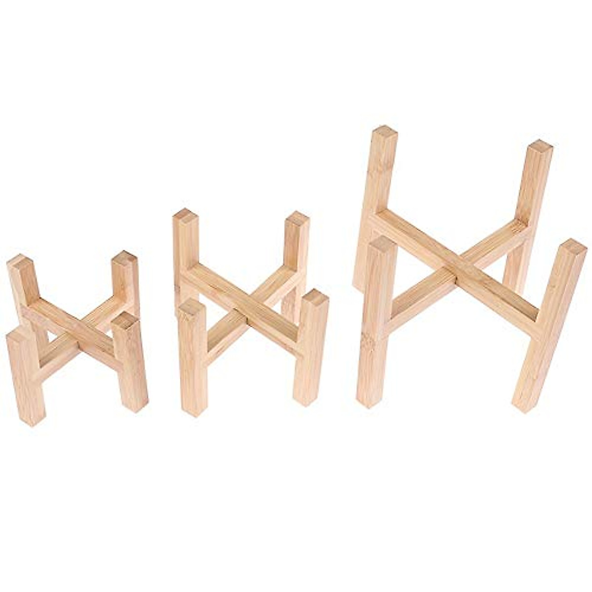 Durable Wood Plant Stand Flower Pot Holder Planter Rack Bonsai Holder Garden Free Standing Potted Stand Indoor Display Rack