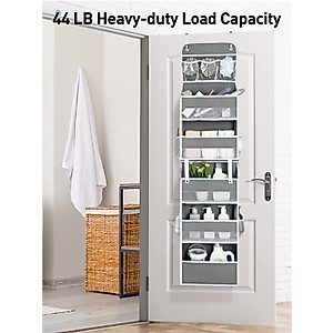 Yecaye 6-Shelf Detachable Over The Door Organizer - Heavy-Duty 44lb Capacity Bathroom Closet Organizers and Storage - Versatile Toy Storage Organizer for Baby Essentials Stuffed Animal Storage