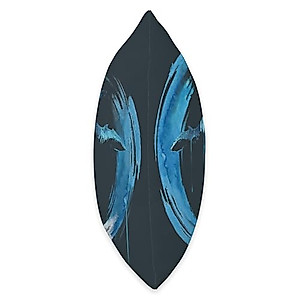 Avatar Way of Water Tulkun Tribal Art Circle Throw Pillow, 16x16, Multicolor