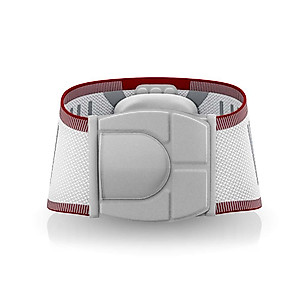 Actimove Professional LumbaMotion Back Support with Pressure Pad | Lumbar Sacral Support Belt for Lumbar Lower Back Support Belt for Sciatica, Herniated Disc, Scoliosis Back Pain Relief | White, Small