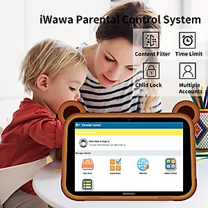 Azeyou Toddler Tablet 8 inch Android Tablet for Kids, 5 Layer Eye Protection Screen, 2GB RAM & 32GB Storage, 2MP Camera, 4000mAh Battery, Educational APPs, Parental Control, K20 WiFi Tablet Bear