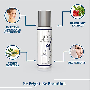 Lira Clinical ICE Sal Cleanser - 6 fl oz Cooling Face Wash for Oily Skin & Acne-Prone Skin- with Salicylic Acid, Mastiha, Peptides, & Plant Stem Cells
