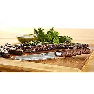Imusa USA IMU-73056 4.5" Stainless Steel Steak Knife with Woodlook Handle