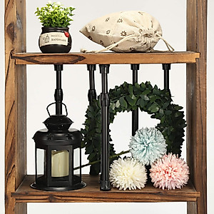 6Pcs Small Tension Rod, Goowin Tension Rod, No Drilling Rustproof Spring Adjustable Mini Tension Curtain Rod for Closet, Cupboard, Wardrobe, Bookshelf, Black (7-11 inch)