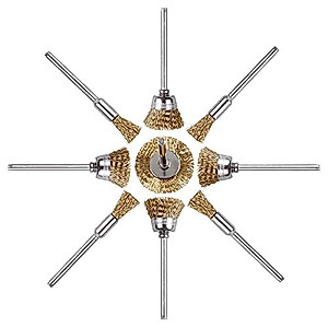 90 Pcs Wire Brushes Set, Rocaris Brass Wire Wheels Pen Brushes Set Kit Accessories for Rotary Tool
