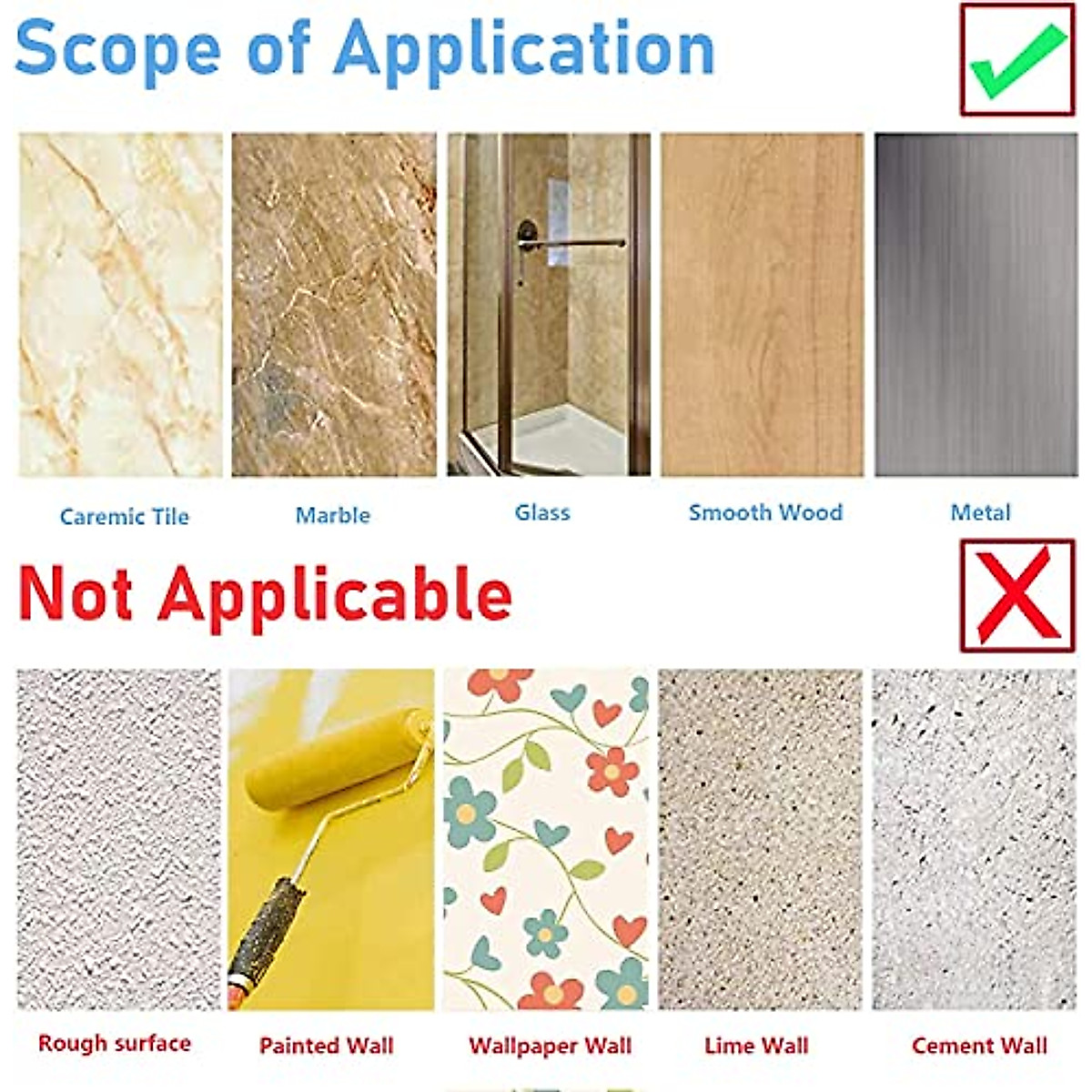 TEKNOTEL 4PCS Shower Caddy Adhesive Sticker Replacement Hook for Corner Shower Caddy Bathroom Rack Shelf Soap Dish Basket Wall Hanging Hook with Strong Sticky, No Drilling Bath Kitchen Organizer