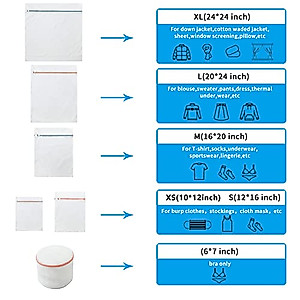 Yang Yao 3pcs 12x16in Durable Honeycomb Mesh Laundry Bags, Reusable Mesh Laundry Bags for Delicates,Small Mesh Laundry Bags with Zipper, Washing Bags for Laundry