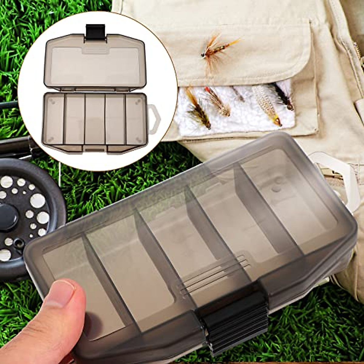 LIOOBO Fishing Tackle Case Fishing Tackle Box 2Pcs Fishing Gear Boxes Fish Hook Containers Storage Boxes Fishing Gear Supplies Snackle Box Container Fishing Fishing Tackle