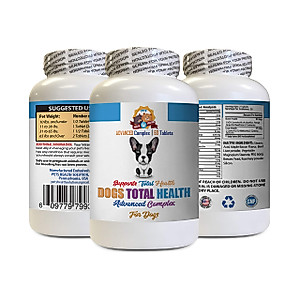 Vitamins for Dogs Eyes - Dogs Total Health Formula - Advanced Support - Hair Coat Teeth Gums Eye Urinary Care - Vitamin e for Dogs Skin - 60 Tablets (1 Bottle)