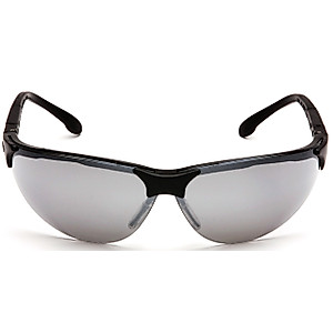 Pyramex Rendezvous Safety Eyewear Silver Mirror Lens Black Frame