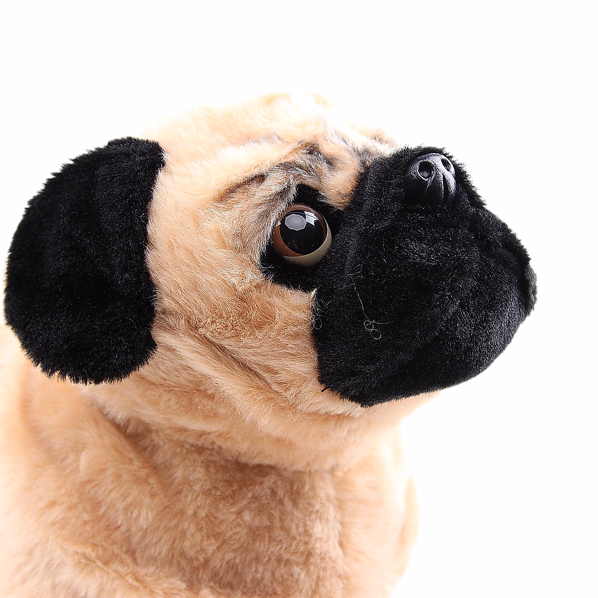 WinAdiGoo Cute Furry Realistic Pug Plush Doll Soft Stuffed Animal Toy 13 inch Cuddle Dog