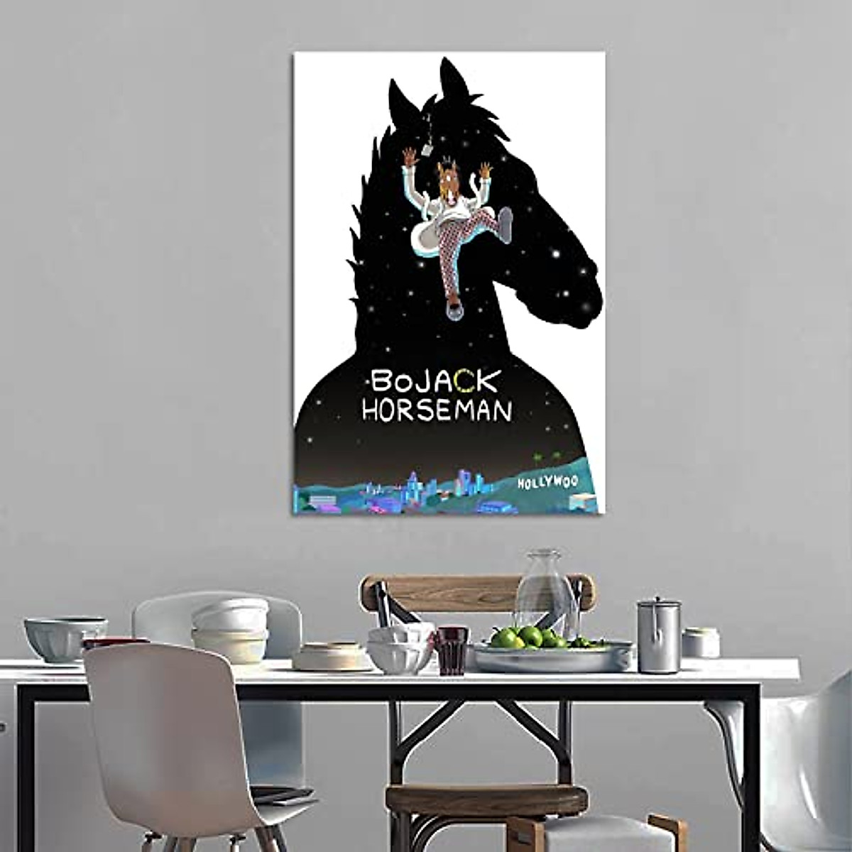 NOBLZ BoJack Horseman Canvas Art Poster and Wall Art Picture Print Modern Family Bedroom Decor Posters 16x24inch(40x60cm)