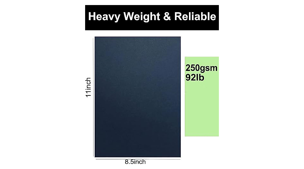 Premium Navy Blue Cardstock - 50 Sheets for DIY & Crafts