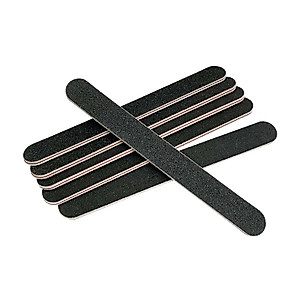 20 Pack 100/180 Grit Nail Files, Black Professional Reusable Emery Boards Manicure Tool for Acrylic Nails, Nail Buffering Files