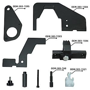 DPTOOL Engine Camshaft Timing Lock Tool Set for Jaguar/Land Rover Evoque 2.0T /Ford 2.0 2.3T SCTi Ecoboost Ti-VCT Mondeo Focus Mustang 303-1565 303-1600 303-748 303-1594 303-1595 303-1521 303-1504