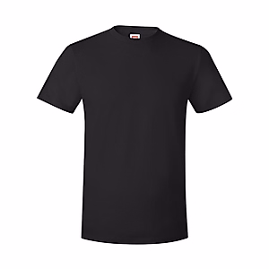 Hanes 4.5 oz., 100% Ringspun Cotton nano-T T-Shirt, Large, BLACK