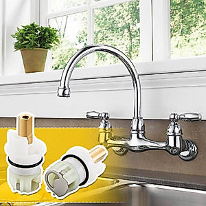 RP25513 faucet stem assembly, Replacement Kit for Delta two handle faucet repair kit, Includes RP4993 Seats and Springs, 2 Pack